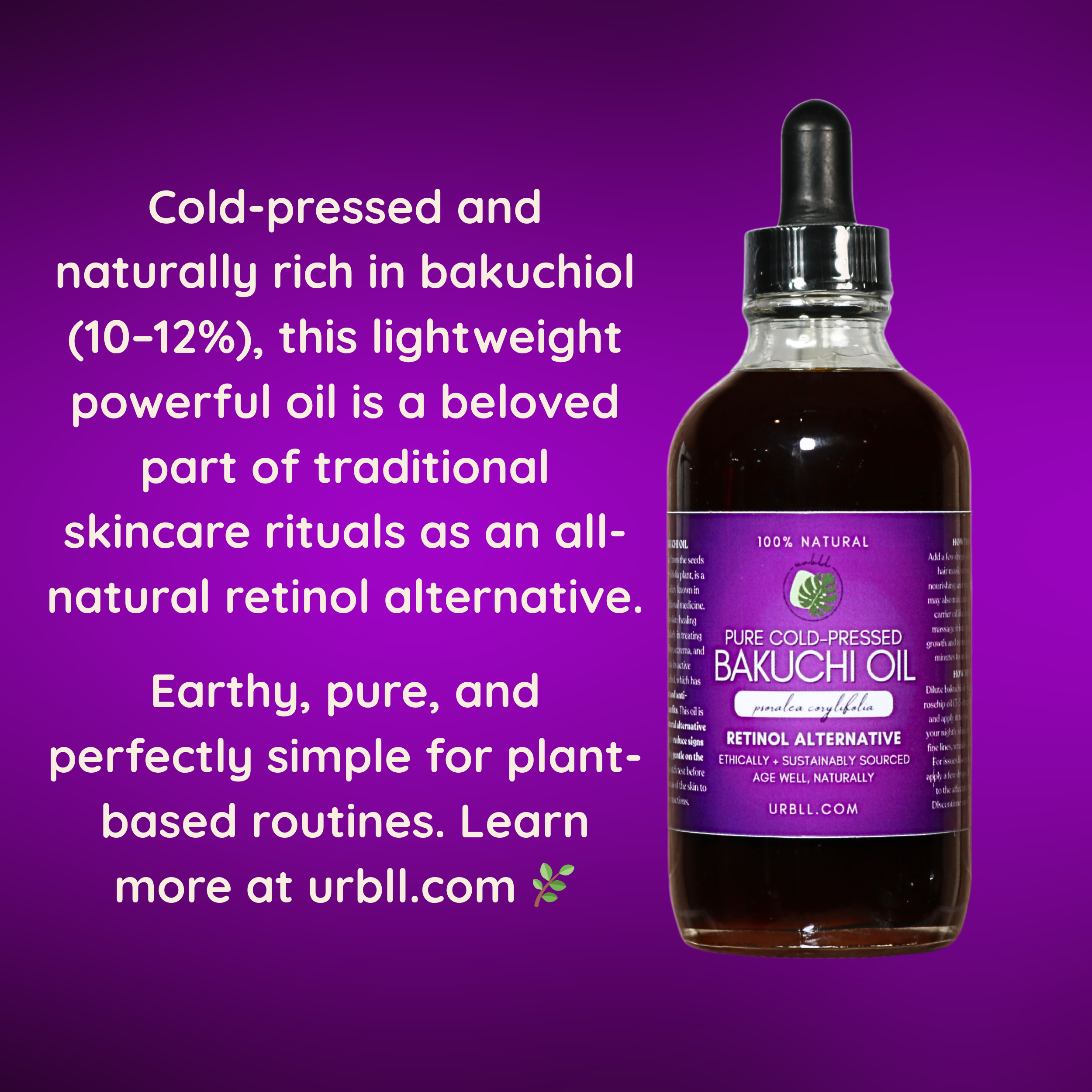 100% Pure Bakuchi (Babchi) Oil • Natural Retinol Alternative – Urbll